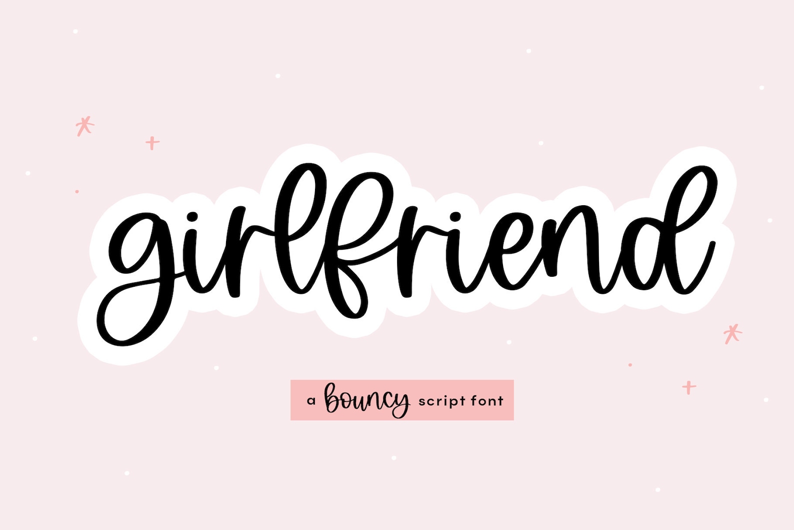 Girlfriend Font Bouncy Handwritten Script Font Cricut - Etsy Sweden