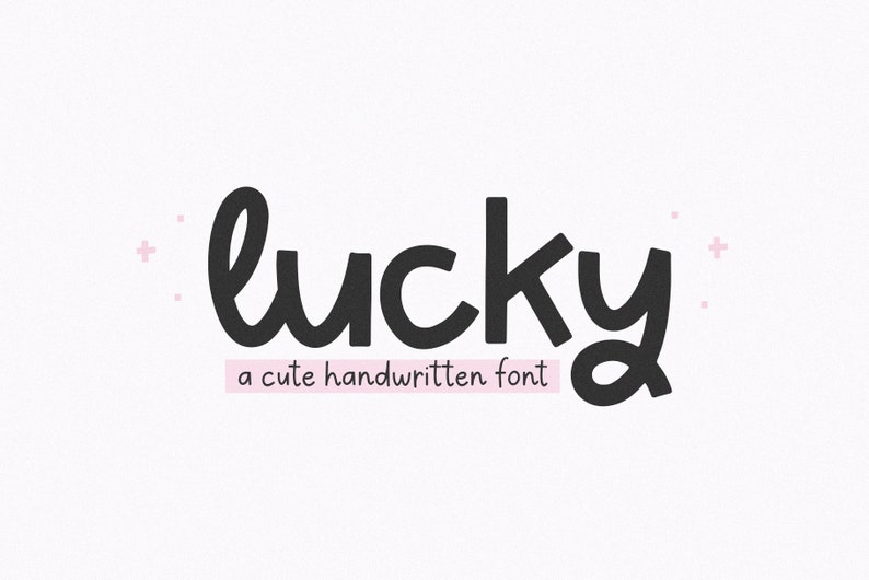 Lucky Font Handwritten Font Cricut Fonts Procreate Font - Etsy