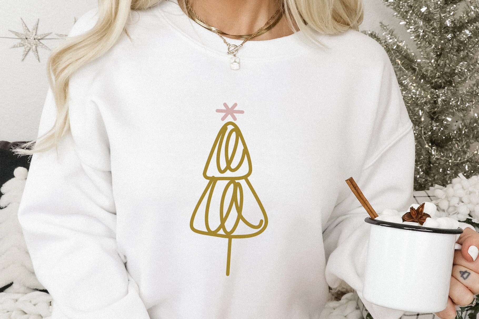 Boho Christmas Trees SVG and PNG Files Messy Christmas Trees - Etsy