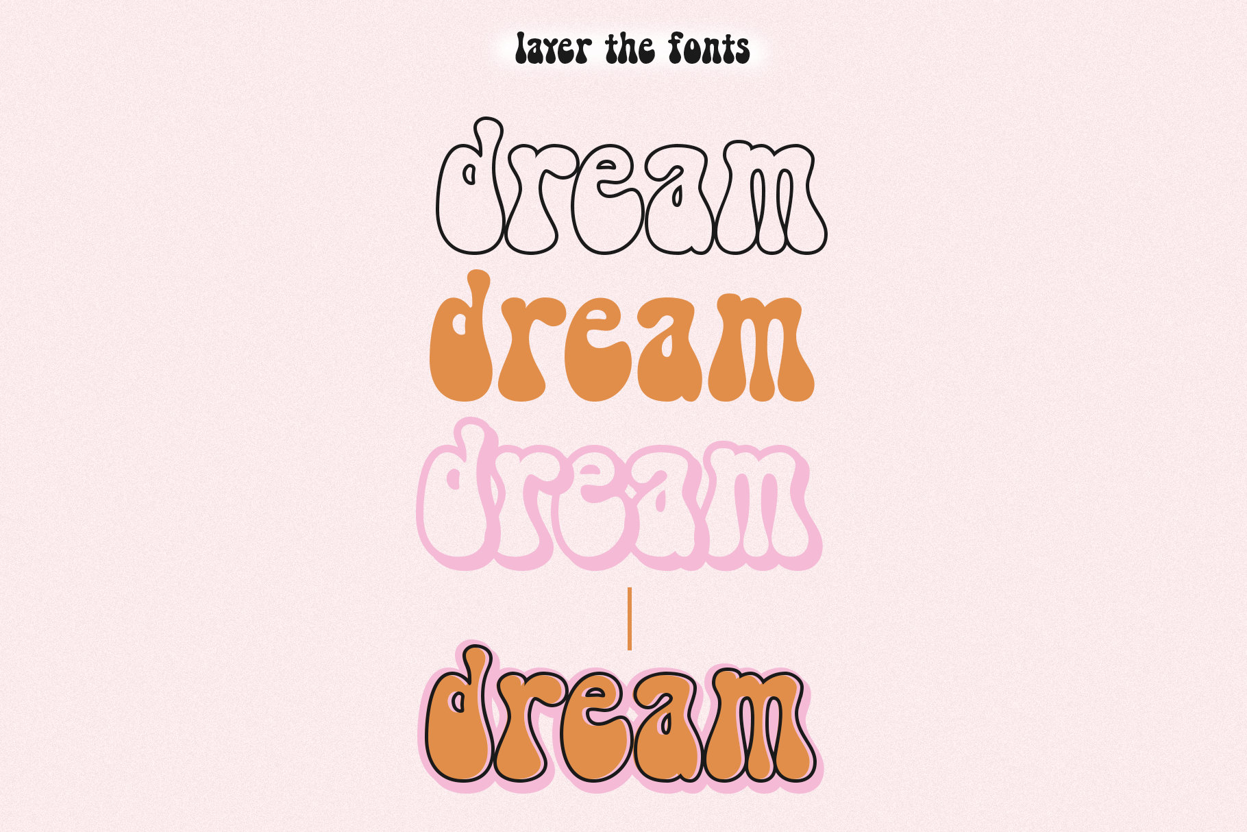 Like Totally Font Retro Font Groovy Font Boho Bubbly - Etsy