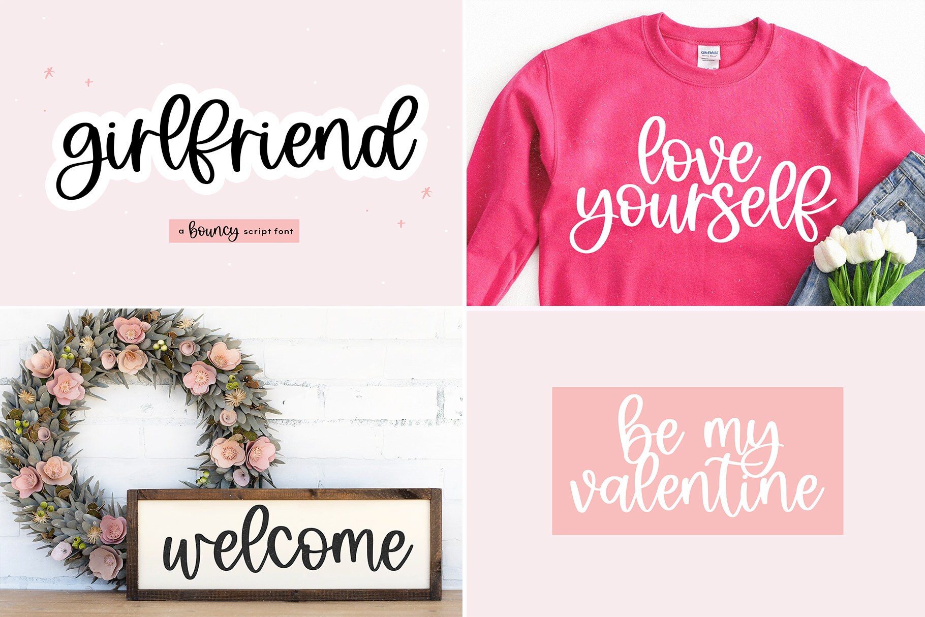 Font Bundle Valentine's Day Fonts Cute Fonts Heart - Etsy