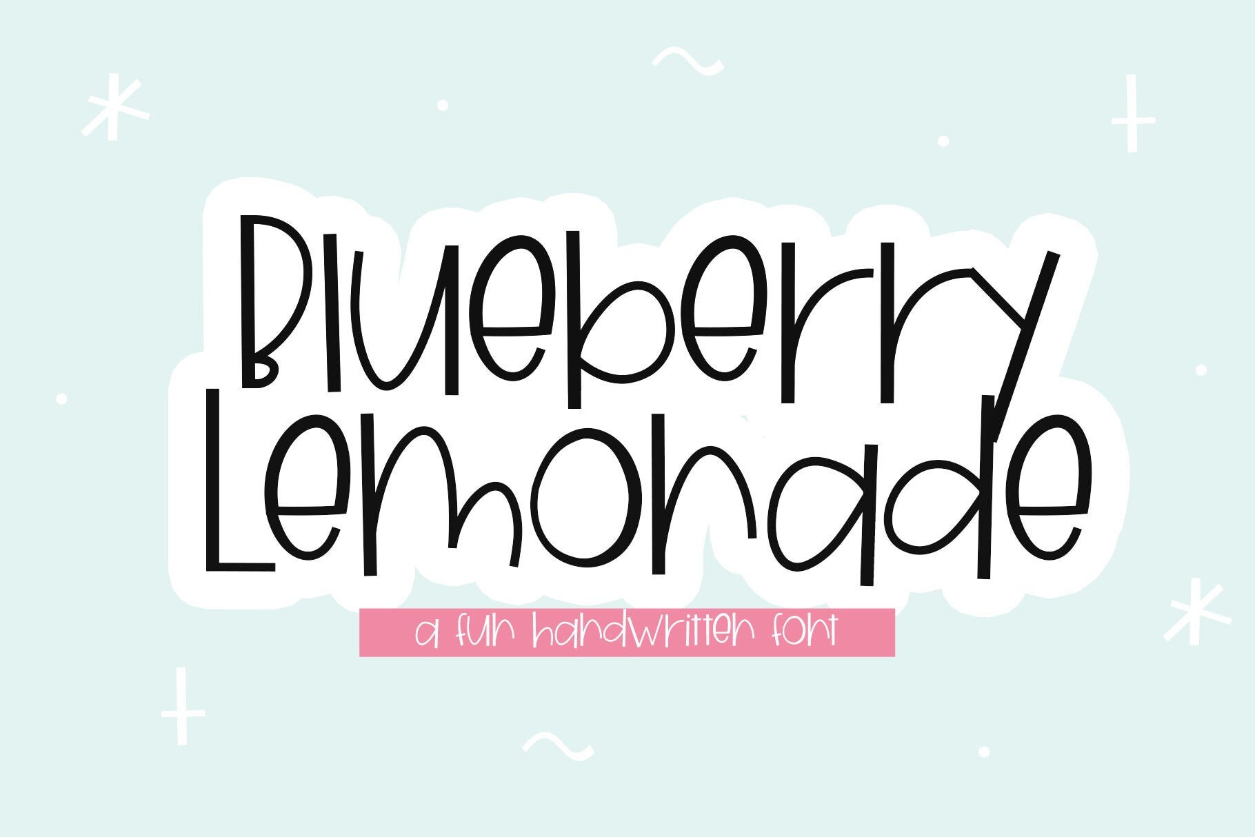 Blueberry Lemonade Quirky Handwritten Font Fonts for | Etsy