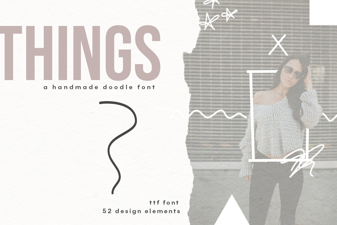 Things - A Doodle Design Font - Etsy