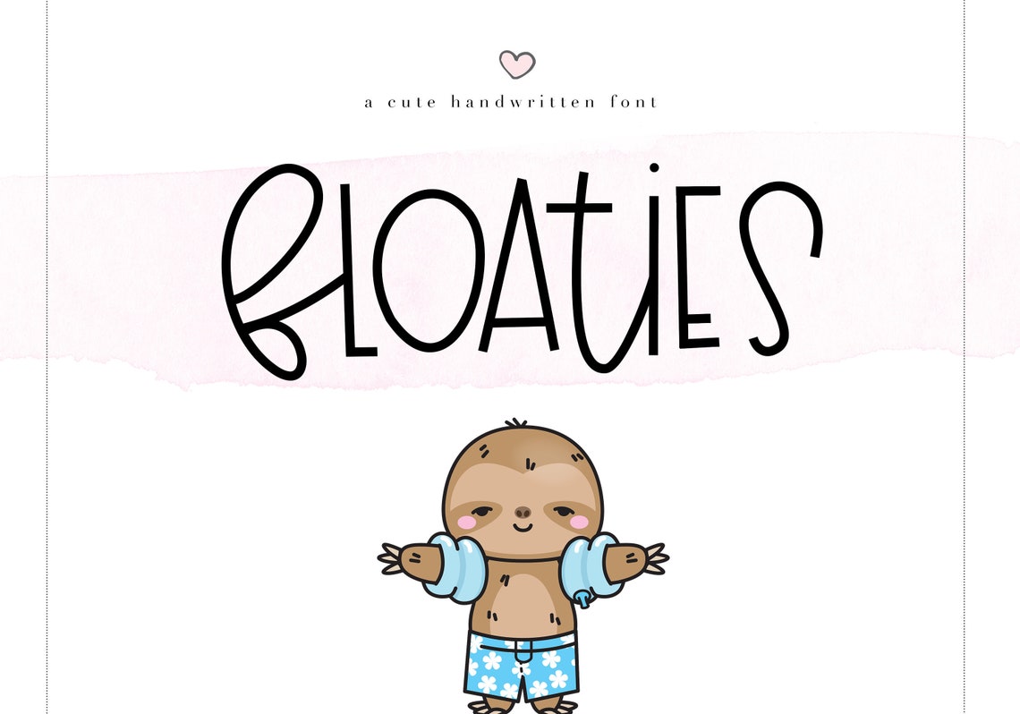 Floaties Font A Cute Handwritten Font Fonts for Cricut - Etsy