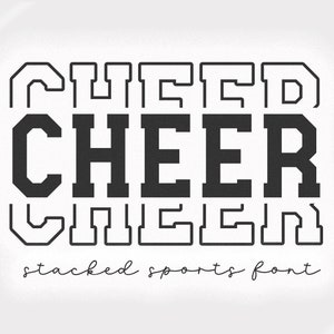 Cheer Stacked Font - Sports Font, Jersey Font, Cricut Font, Sports Team ...