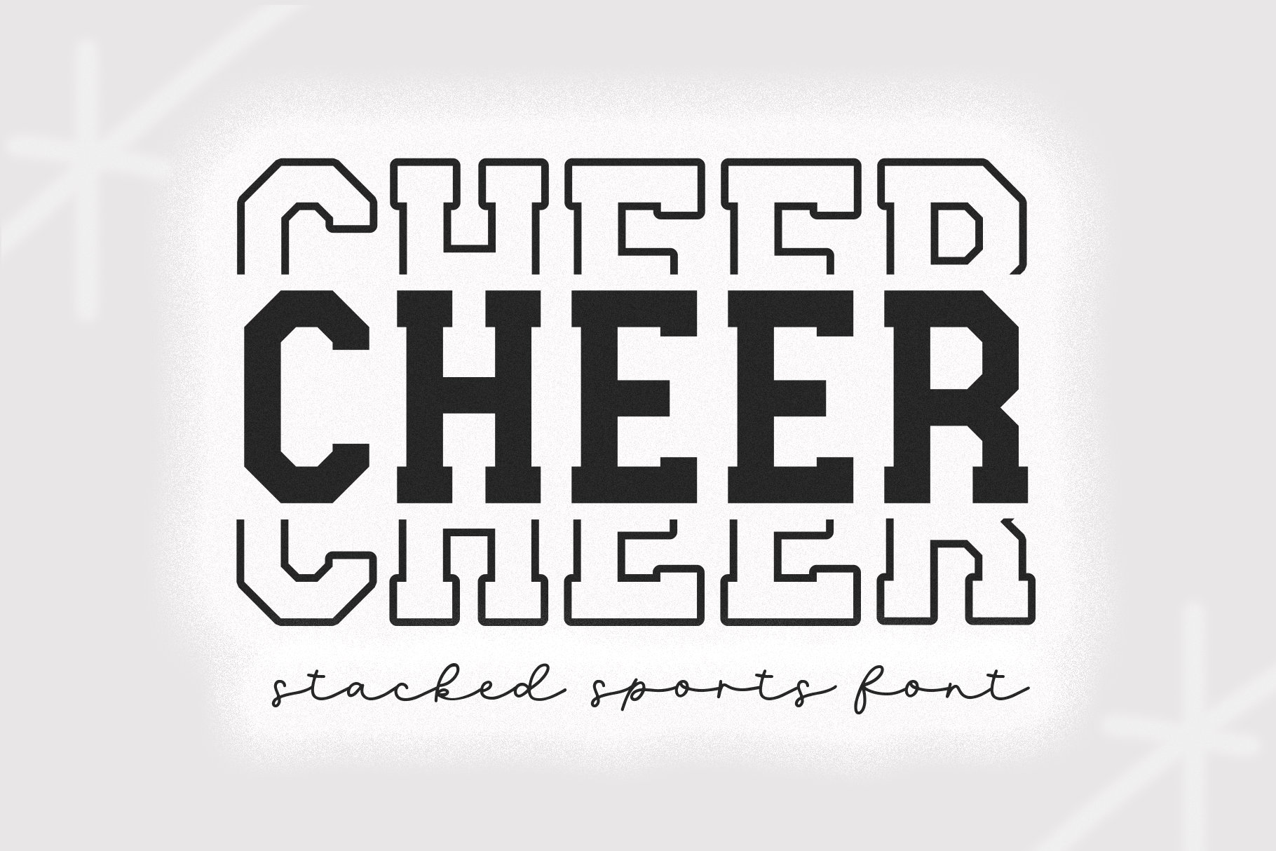 Cheer Stacked Font Sports Font Jersey Font Cricut Font - Etsy