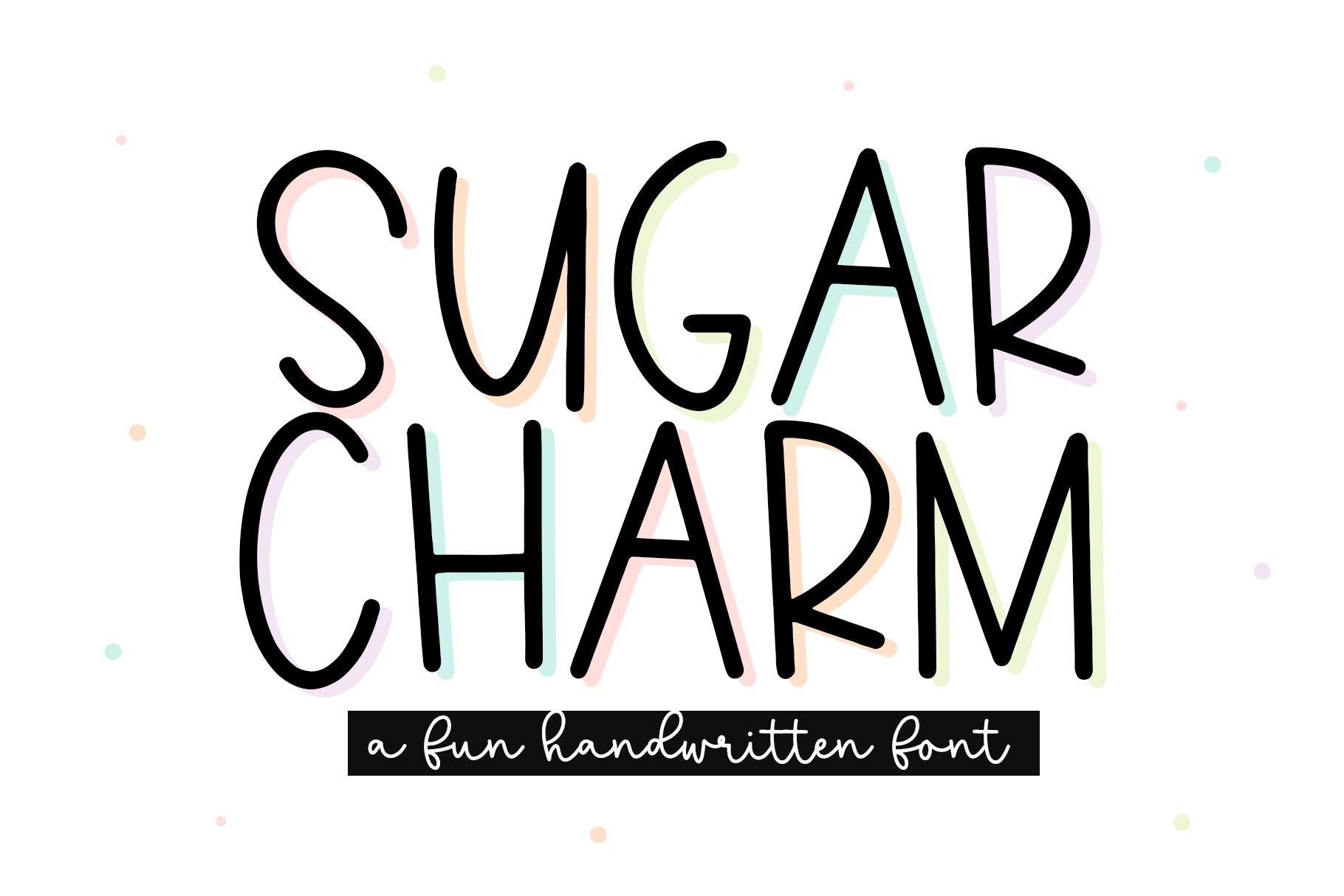 Sugar Charm Font - Fun Handwritten Font, Cricut Font, Quirky Font, Thin ...