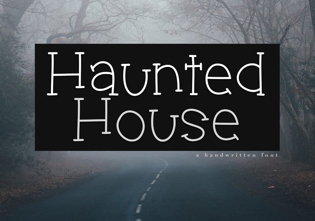 Haunted House - Fun Handwritten Font - TTF / OTF - Etsy