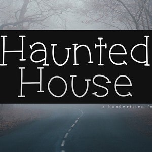 Haunted House - Fun Handwritten Font - TTF / OTF - Etsy
