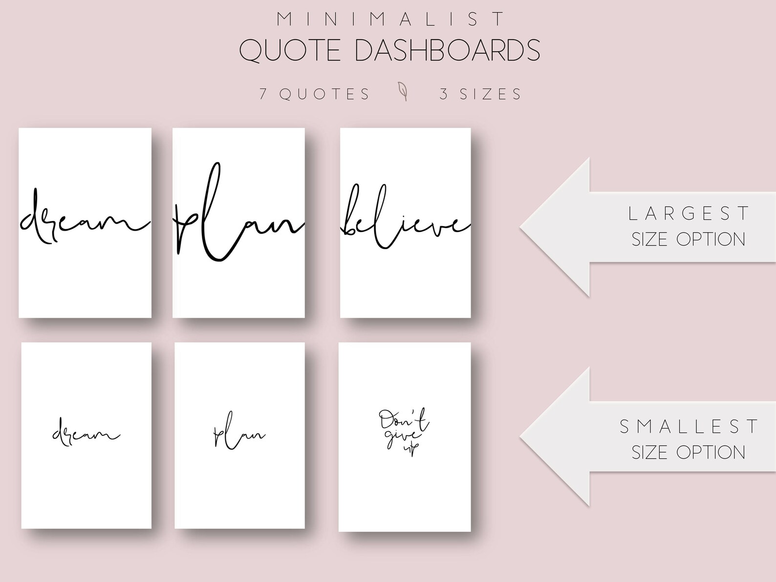Minimalist Quotes Printable Dashboards / Planners Planner | Etsy