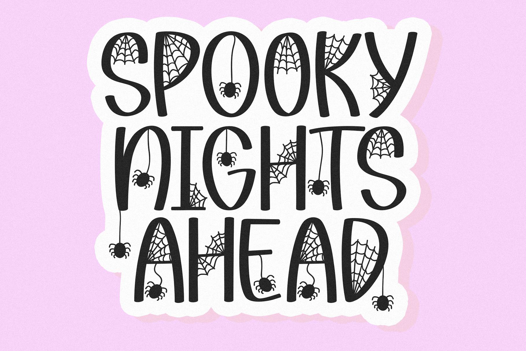 Spooky Things Font - Halloween Font, Spider Font, Cricut Font, Canva ...