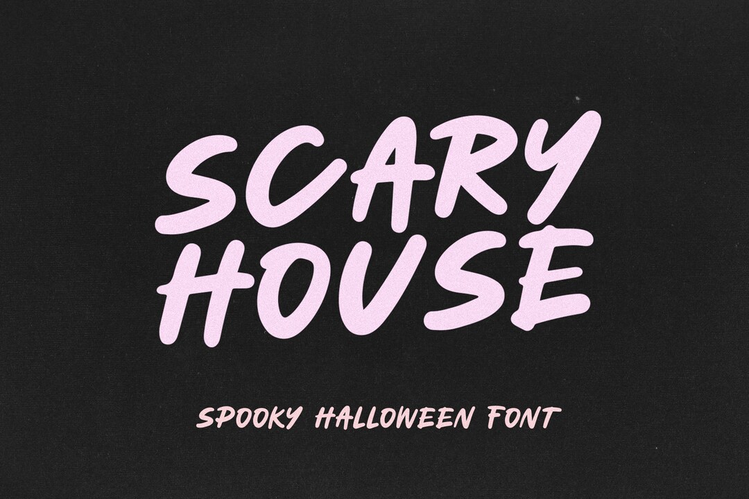 Scary House Font - Halloween Font, Cricut Fonts, Handwritten Font ...