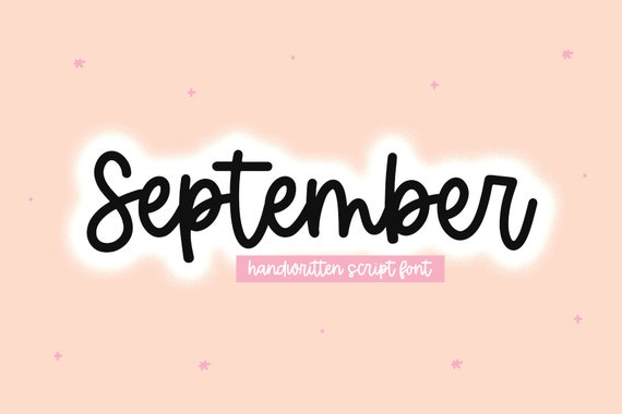 September Font Handwritten Script Font Cricut Fonts - Etsy Australia