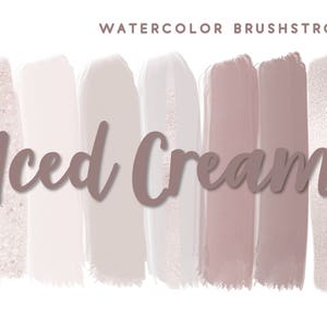 Watercolor Cream Brushstrokes - Watercolor Clipart - Glitter Clipart ...