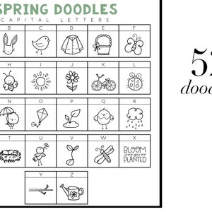 Spring Fling - A Hand-drawn Doodle Font - Spring Doodles - TTF - Etsy