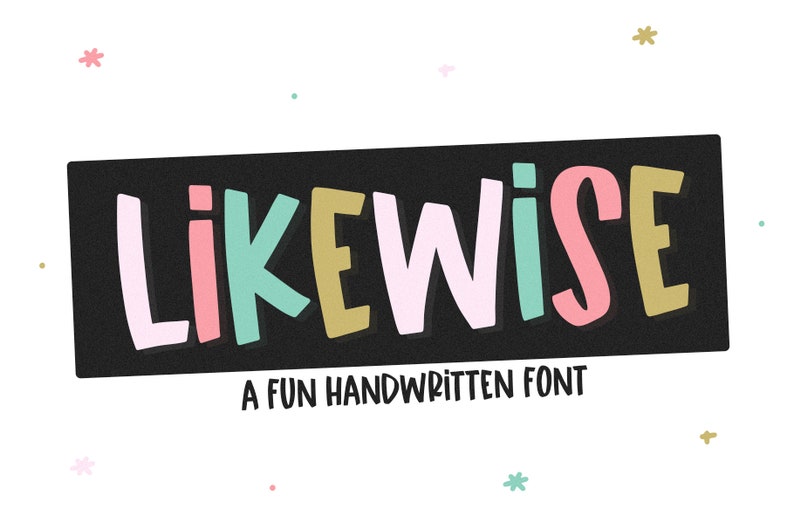 Likewise Font cute Font Cricut Font Quirky Font Fonts for - Etsy
