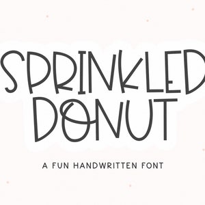Sprinkled Donut Font - Fun Handwritten Font, Cricut Font, Fonts for ...