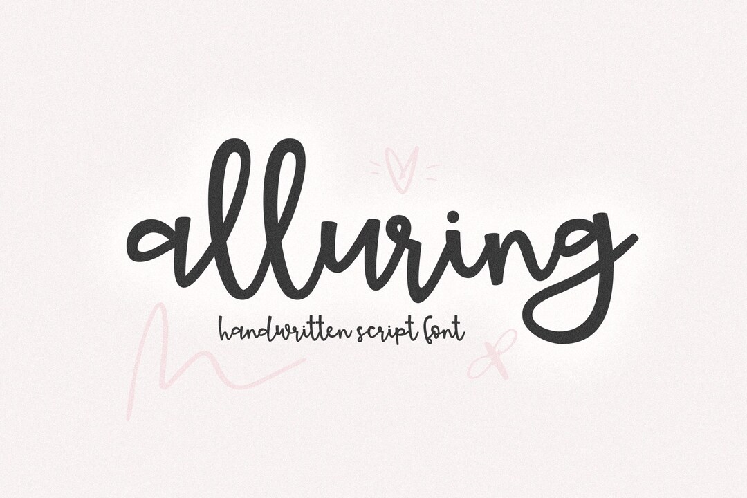 Alluring Font Bold Script Font, Cricut Font, Handwritten Font, Modern ...