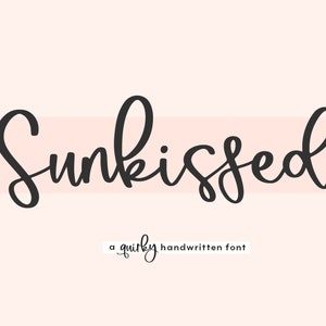 Sunkissed Font - Bouncy Handwritten Script Font, Cricut Fonts, Procreate Font, Modern Font ...
