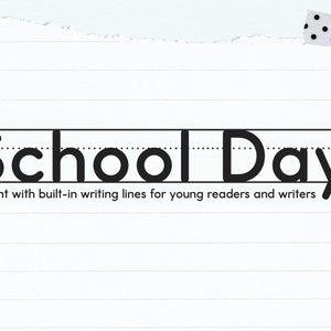 School Fonts Bundle - Tracing Fonts, Handwriting Lines Fonts, Cricut ...