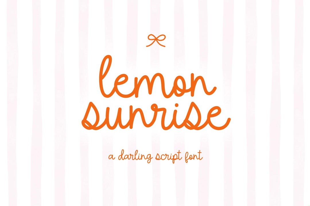 Lemon Sunrise Font - Script Font, Cricut Font, Modern Font, Whimsy Font ...