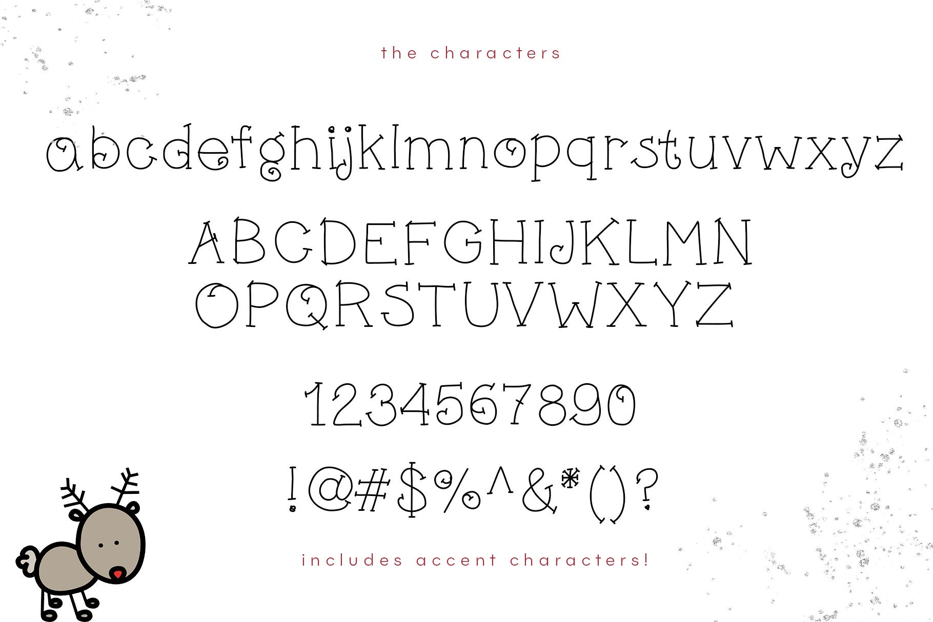 Little Reindeer A Fun Handwritten Font TTF / OTF Cricut | Etsy