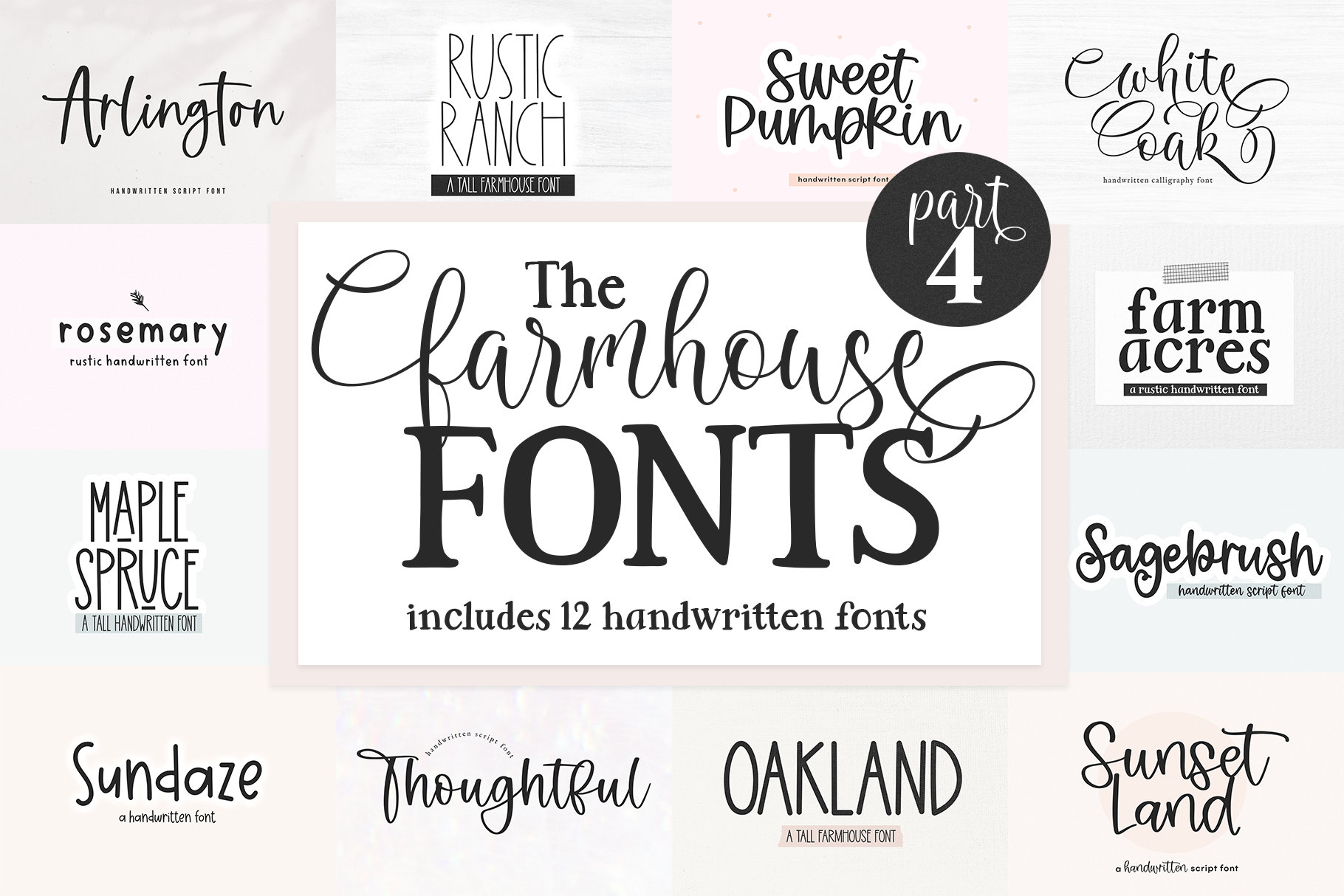 Farmhouse Font Bundle Part 4 Cricut Fonts Farmhouse Fonts - Etsy