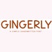 Gingerly Font - Handwritten Font, Sans Font, Cricut Fonts, Fonts for ...