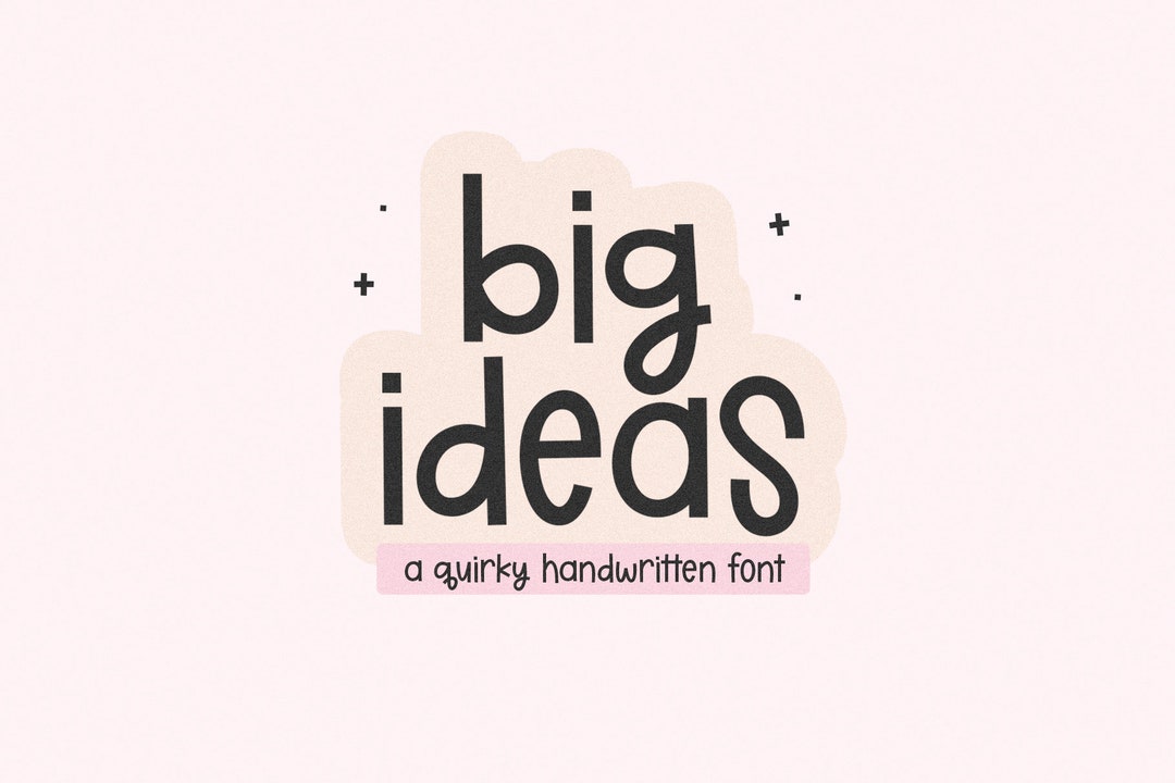 Big Ideas Font - Handwritten Font, Cricut Font, Procreate Font, Cute ...