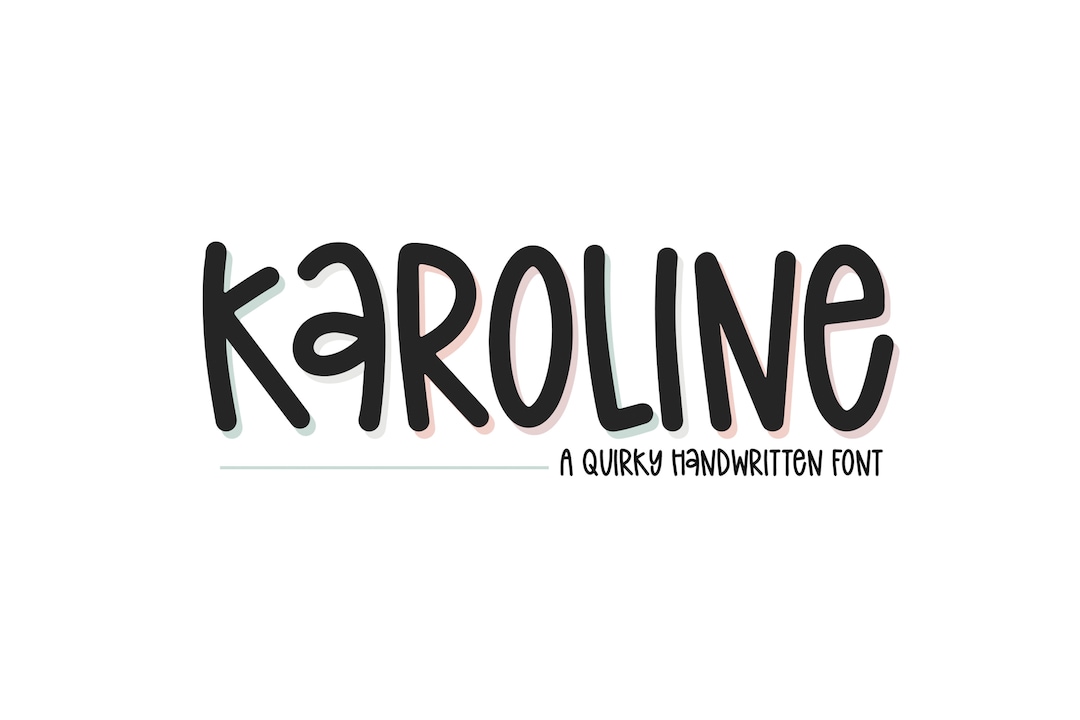 Karoline Font - Quirky Handwritten Font, Cricut Font, Procreate Fonts ...