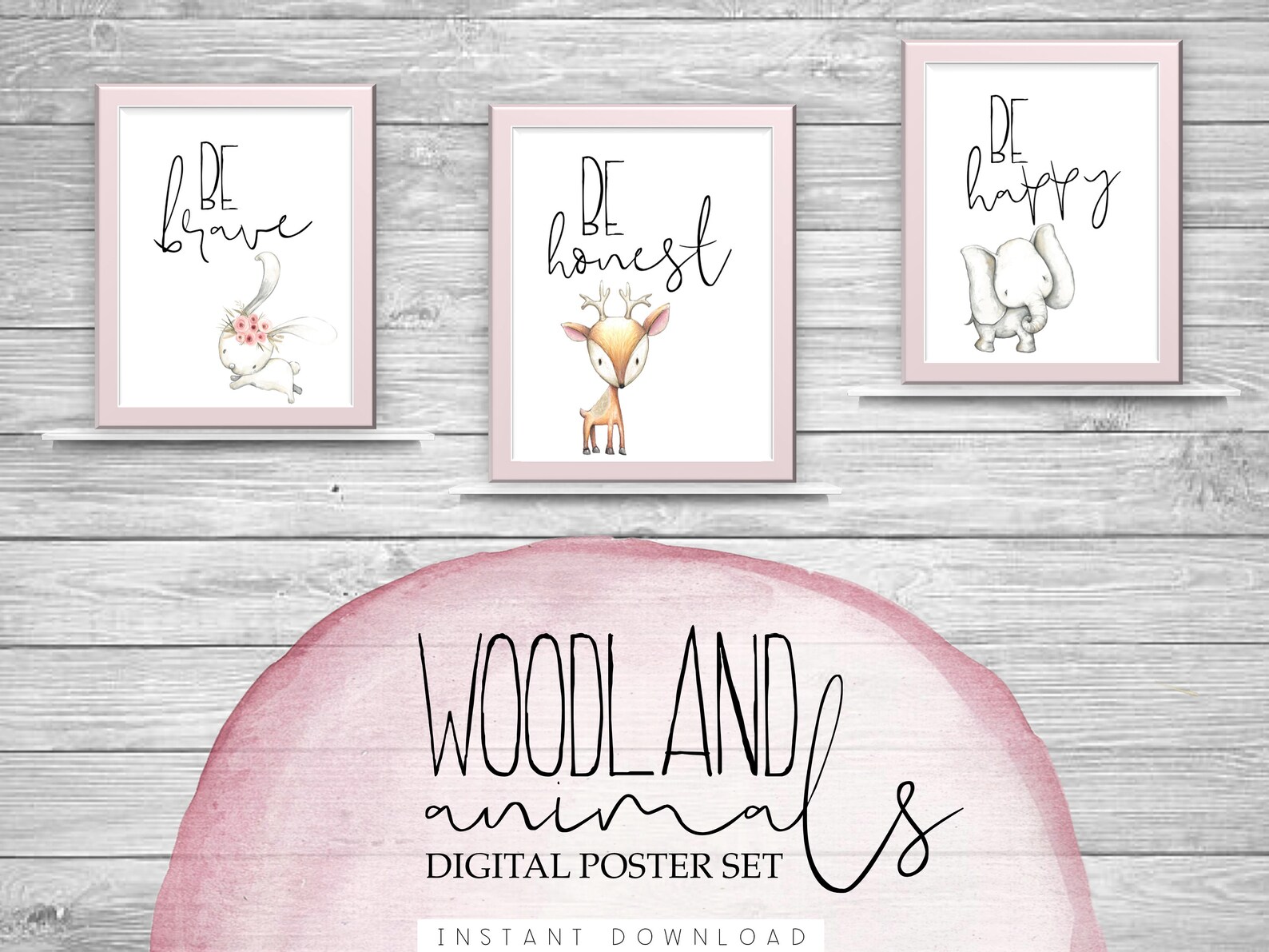 Woodland Animals Printable Wall Art 8x10 Posters Digital - Etsy