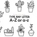 Fancactus A Hand-drawn Doodle Font Cactus and Succulent Doodles TTF - Etsy