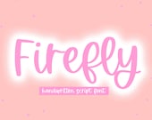 Firefly Font Handwritten Script Font Cricut Fonts - Etsy