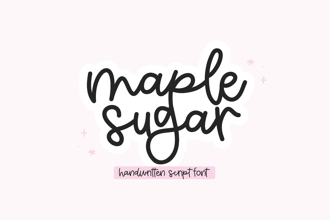 Maple Sugar Font - Handwritten Script Font, Cricut Fonts, Procreate ...