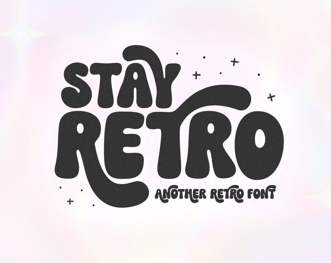 Retro Fonts Bundle 70s Font Bold Font Font Shadow Font For Cricut