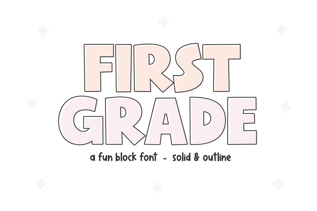 First Grade Font - Bold Font, Cricut Fonts, Cute Font, Fonts for Cricut ...