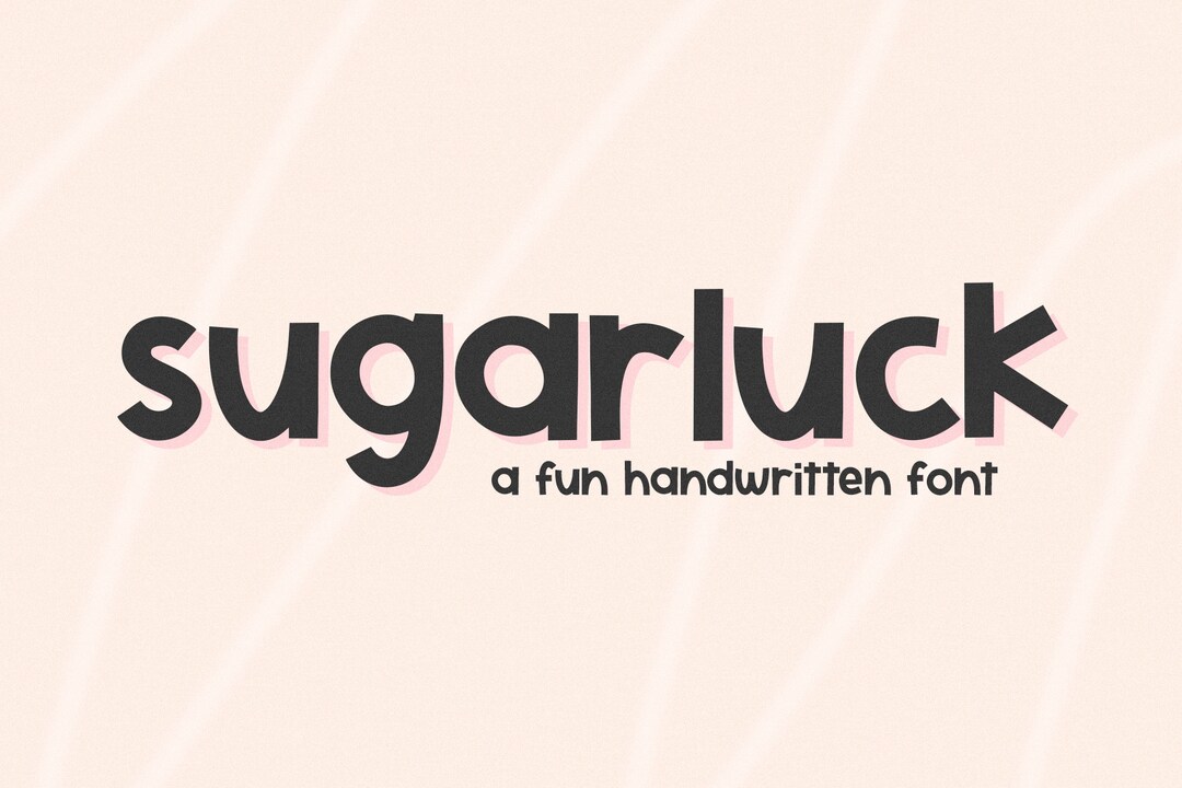 Sugarluck Font Quirky Handwritten Font Cricut (Download Now) - Etsy
