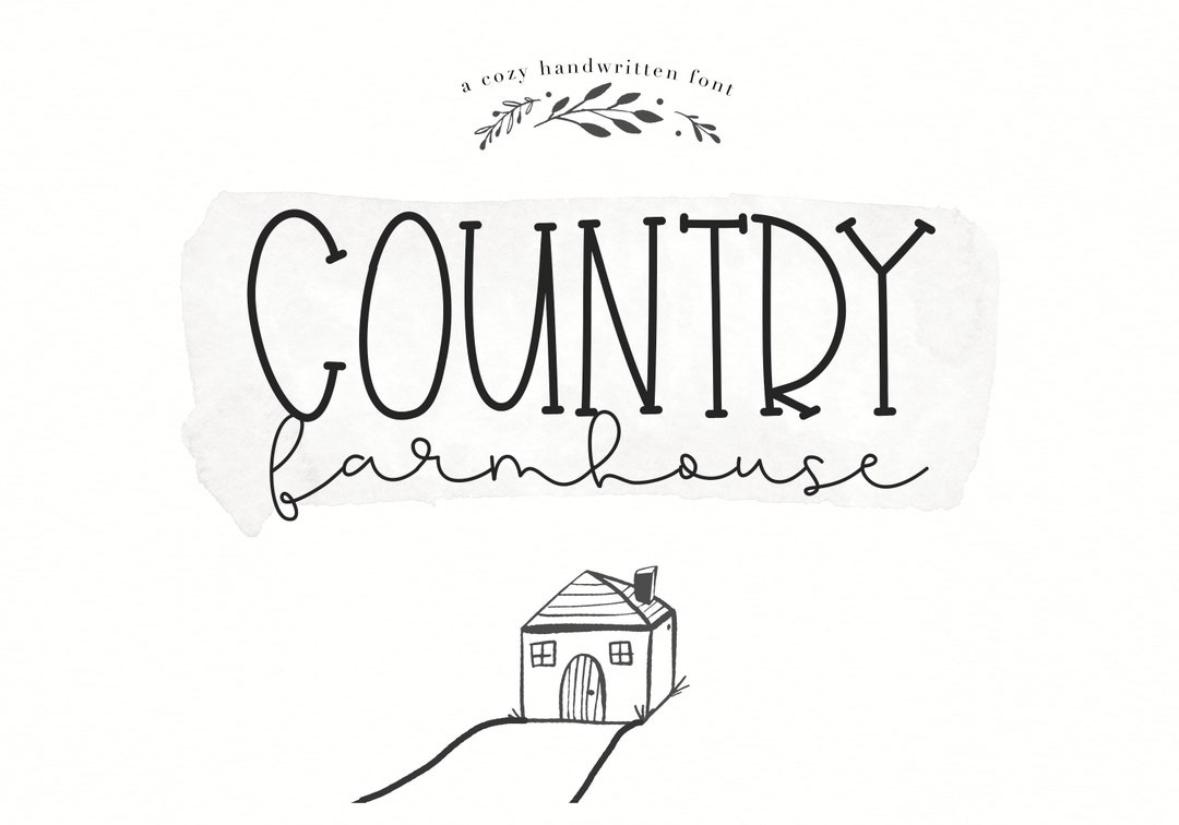 Country Farmhouse Font - A Script and Serif Font Duo, Fonts for Cricut ...