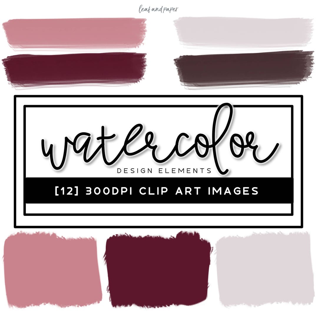 Watercolor Swatches Watercolor Clipart Brushstrokes and Circles for ...