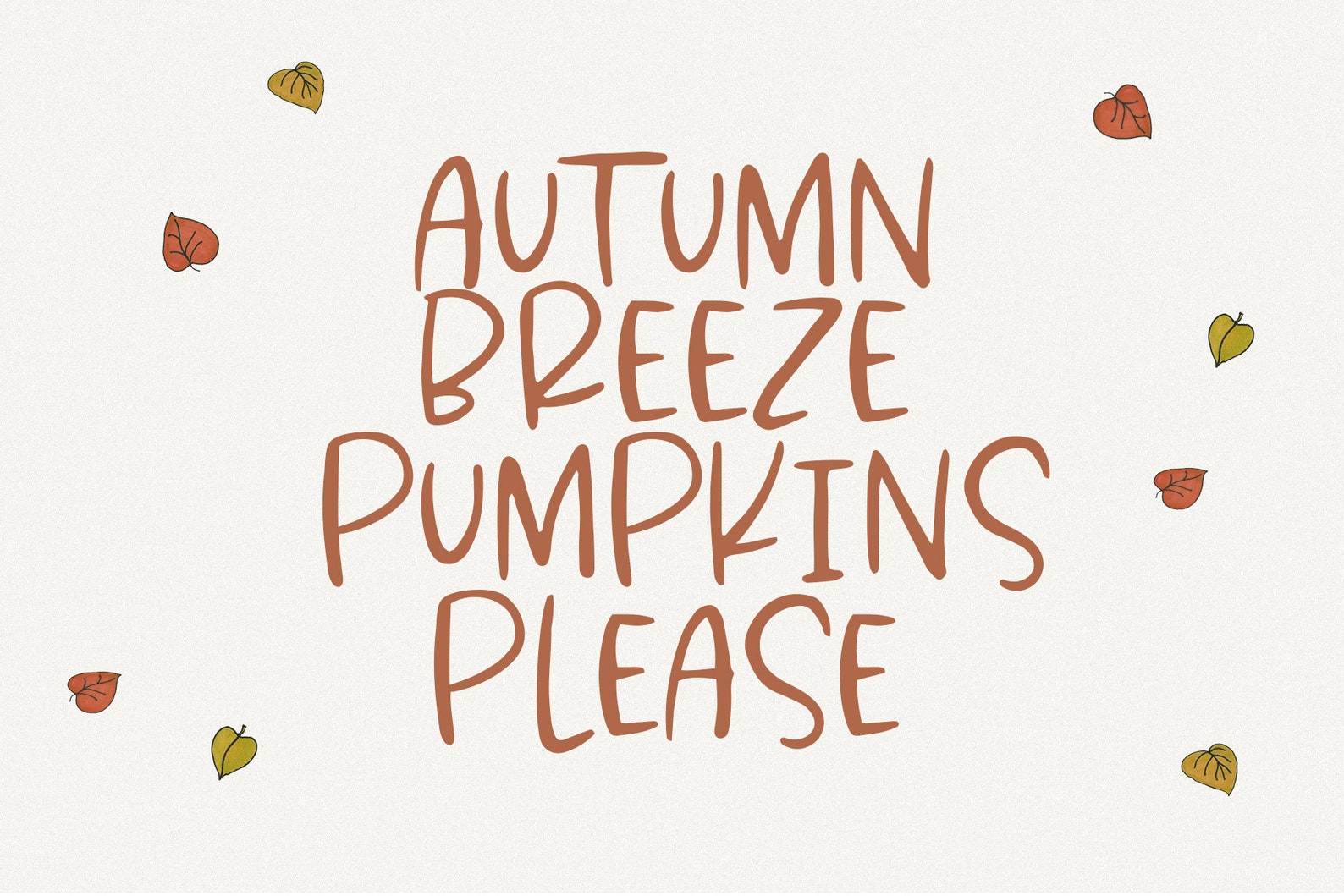 Pumpkin Spice Handwritten Font TTF / OTF | Etsy