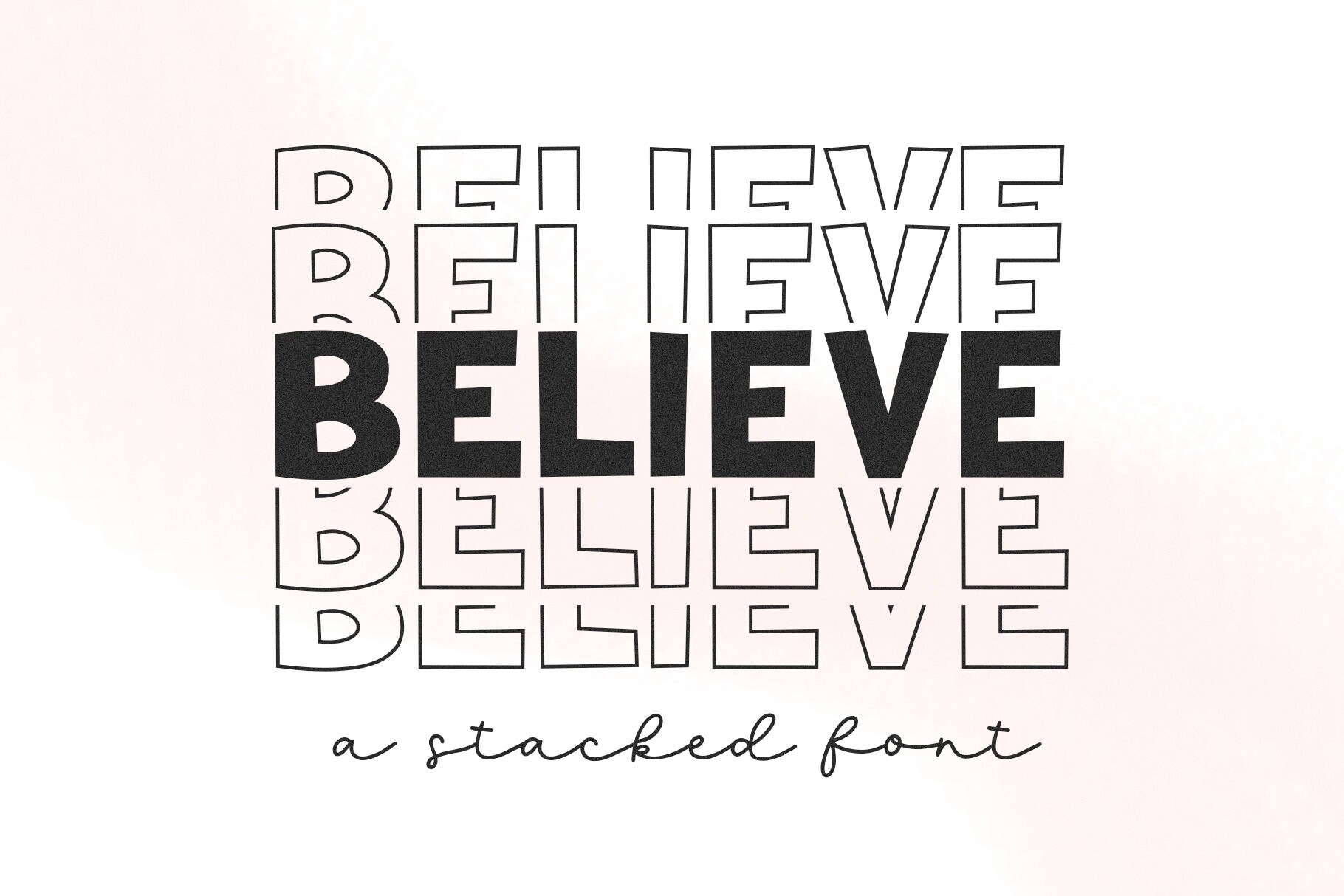 Believe Stacked Font Mirror Font Sports Font Cricut Font - Etsy