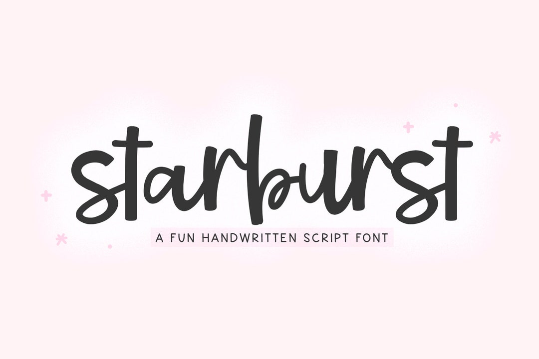 Starburst Font Script Font, Cute Fonts, Cricut Fonts, Procreate Font, Handwritten Fonts, Fonts ...