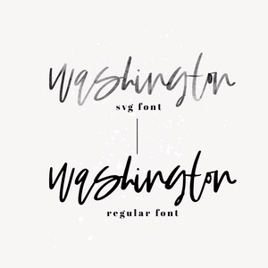 Washington Font - A Handwritten Script Font, Modern Calligraphy ...