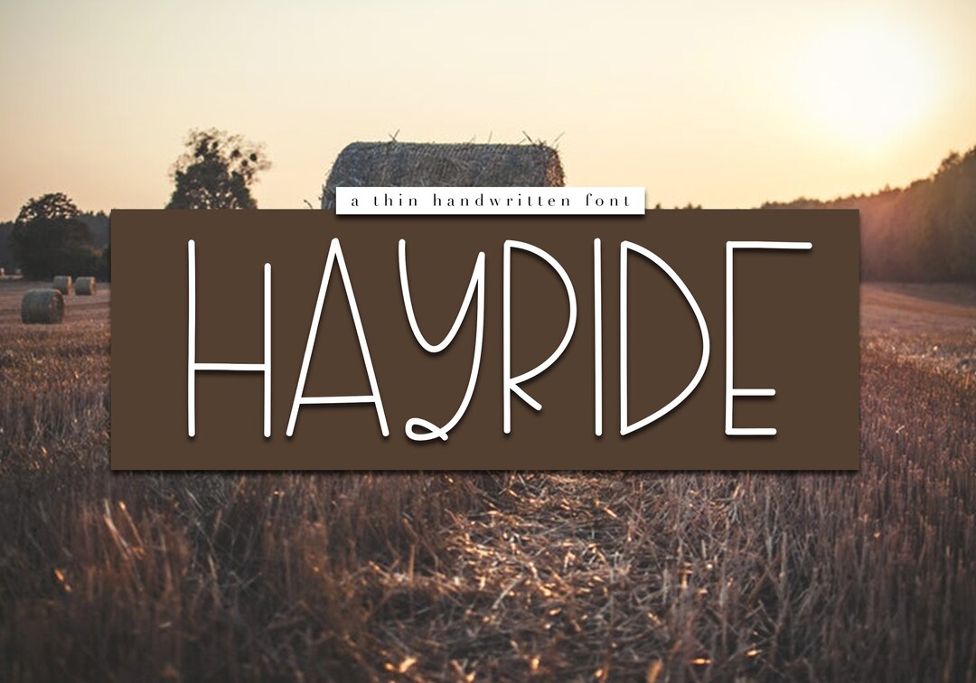 Hayride - Fun Handwritten Font - TTF / OTF - Etsy