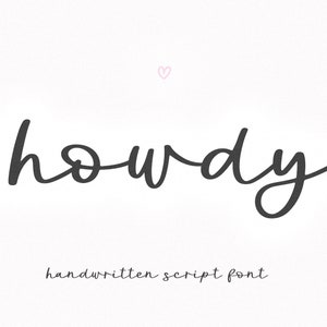 Howdy Font - Script Font, Cricut Fonts, Modern Font, Cursive Font ...