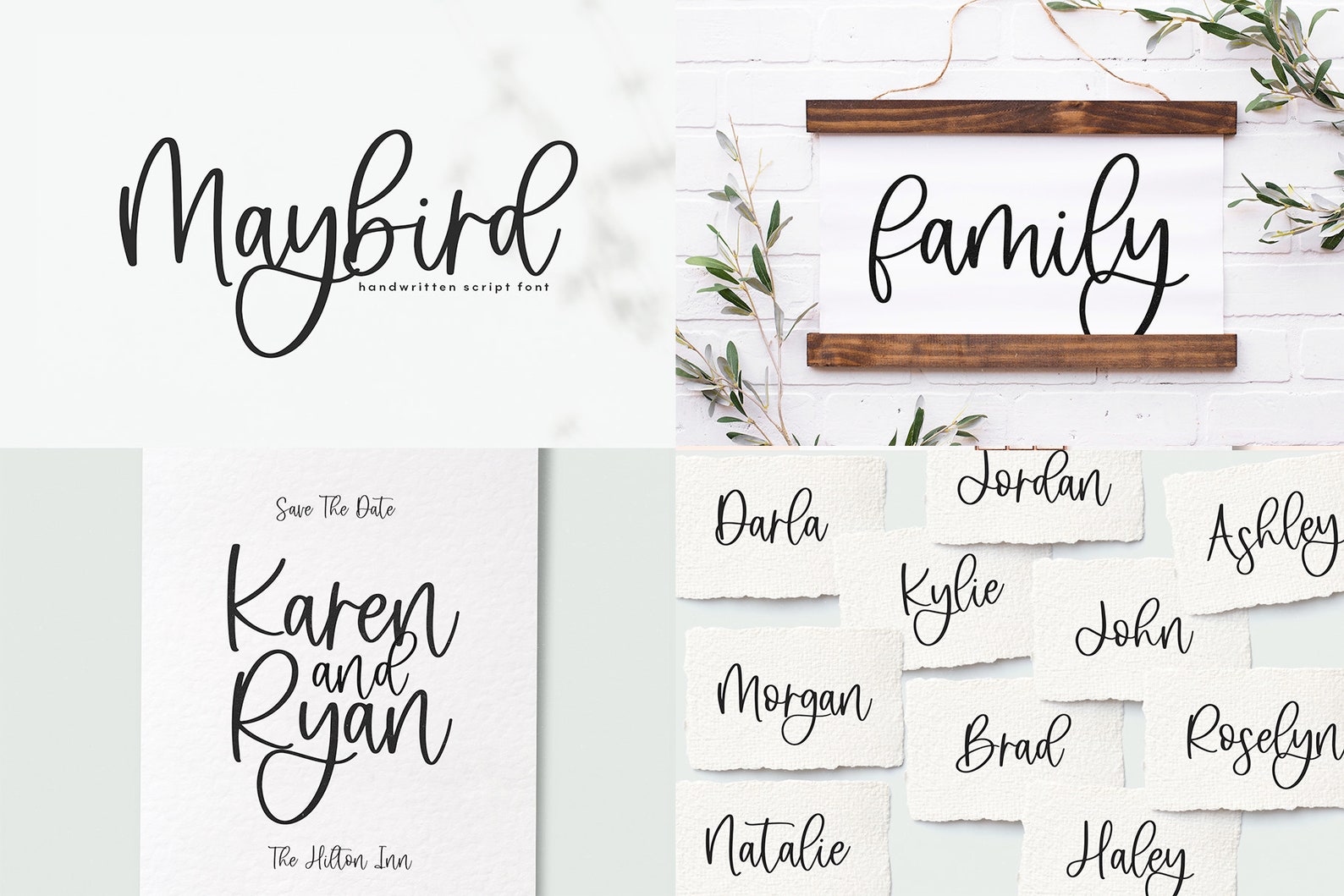 Mini Modern Script Font Bundle - Calligraphy Fonts, Handwritten Fonts ...