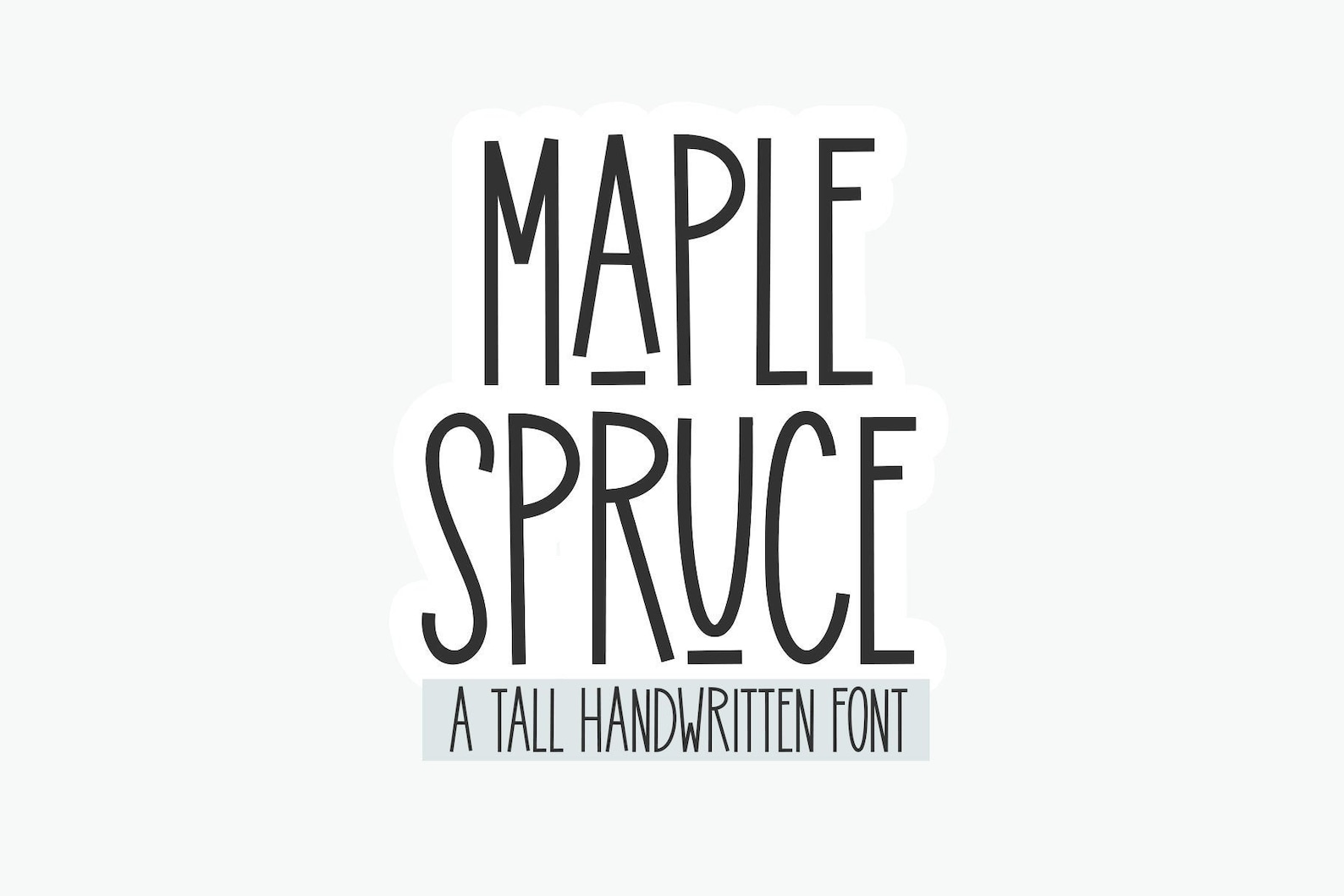 Maple Spruce Font - Tall Farmhouse Font, Handwritten Font, Cricut Fonts ...