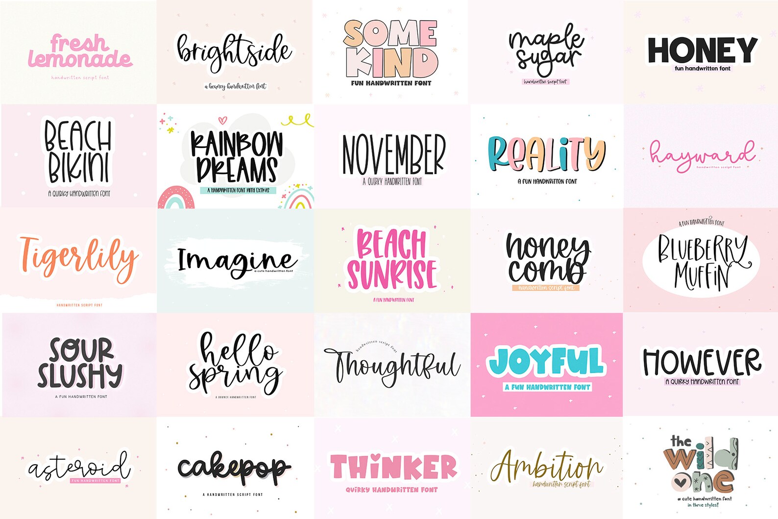 Font Bundle Cute Fonts Cricut Font Bundle Script Fonts | Etsy Australia