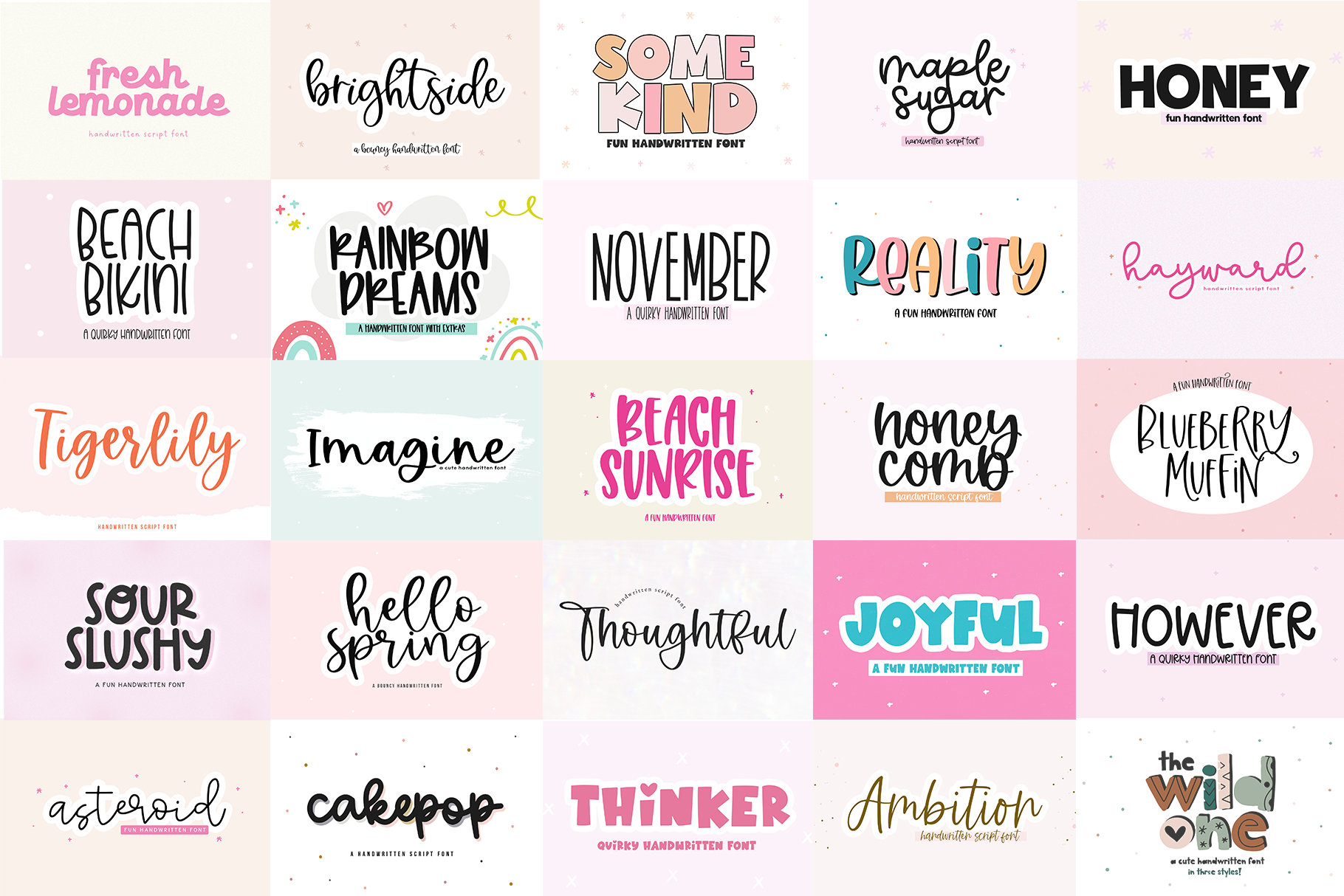 Font Bundle Cute Fonts Cricut Font Bundle Script Fonts | Etsy Australia