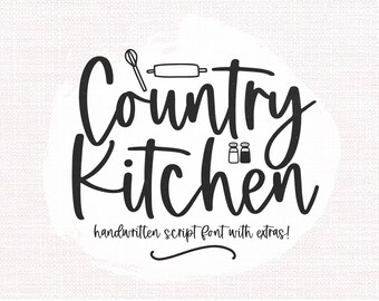 Kitchen Font Cricut - Etsy